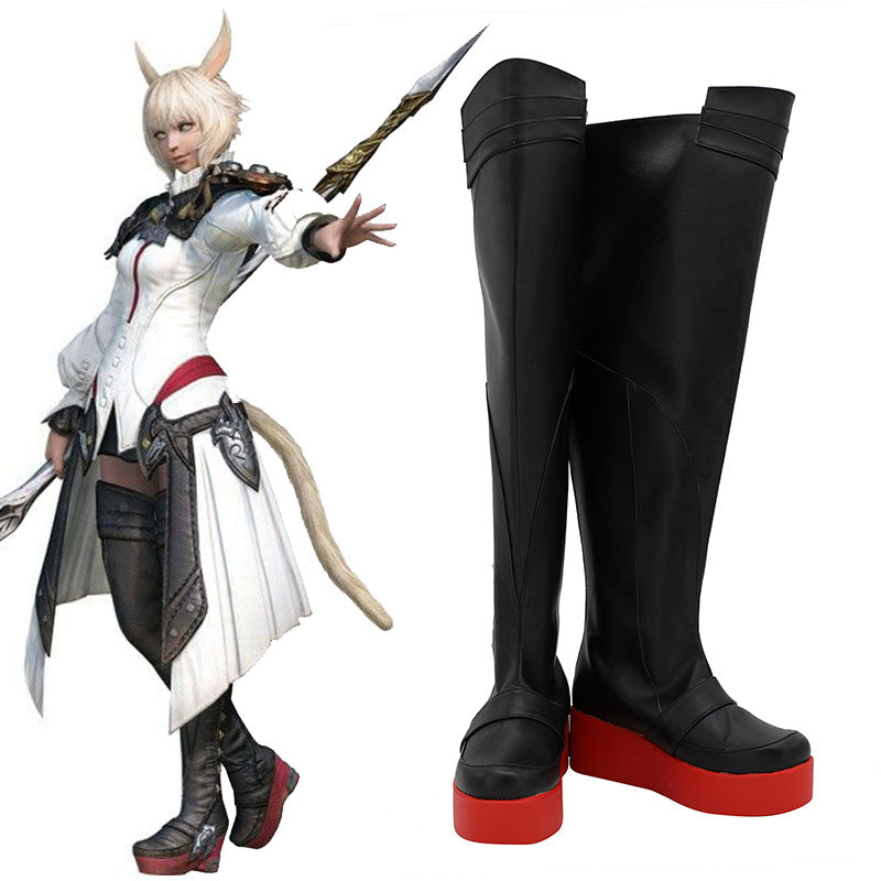 Final Fantasy XIV Y'shtola Rhul Master Matoya Heavensward Black Shoes ...