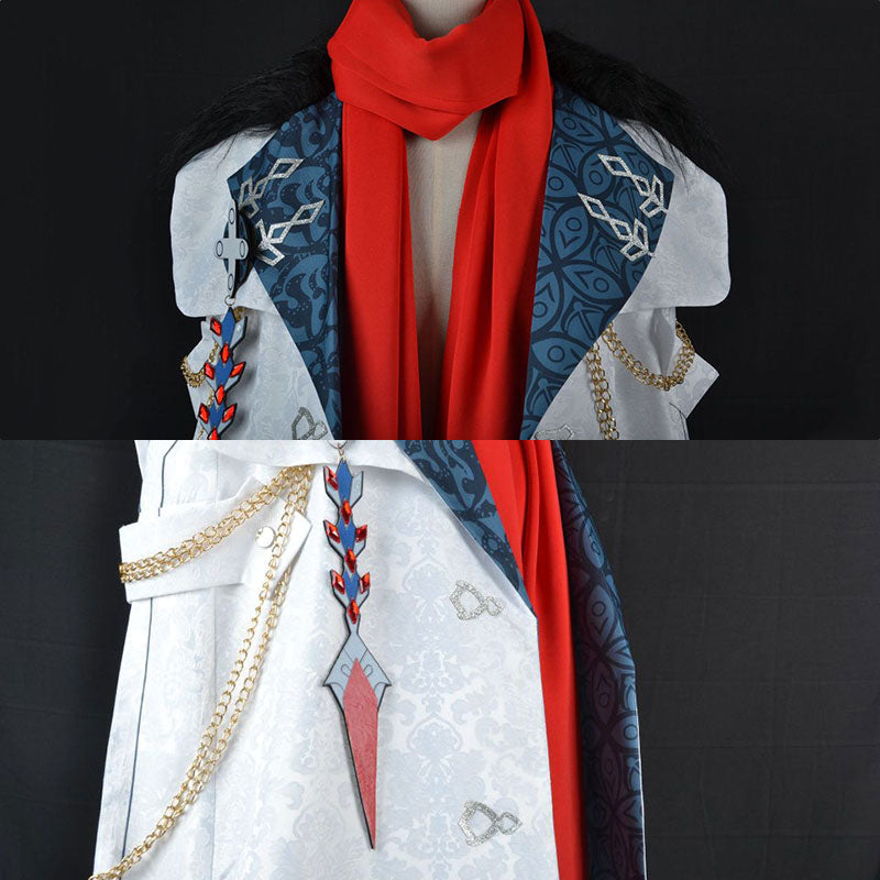 Genshin Impact Fatui Harbingers Tartaglia Childe Cloak Scarf Gloves Ha ...