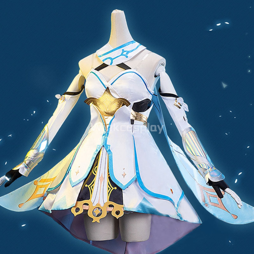 Genshin Impact Player Female Traveler Lumine Cosplay Costume – Winkcostumes